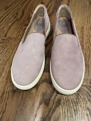 Sofft Shoes Womens 8.5 M Casual Slip On Sneakers Light Mauve Suede ...