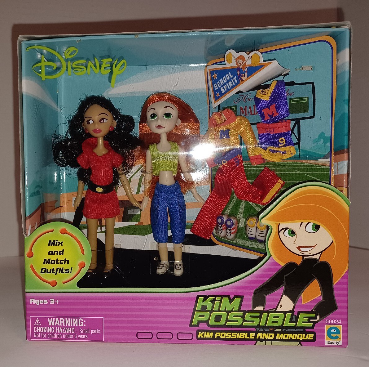 KIM POSSIBLE dolls Monique and Kim cheerleading outfit mini dolls New ...