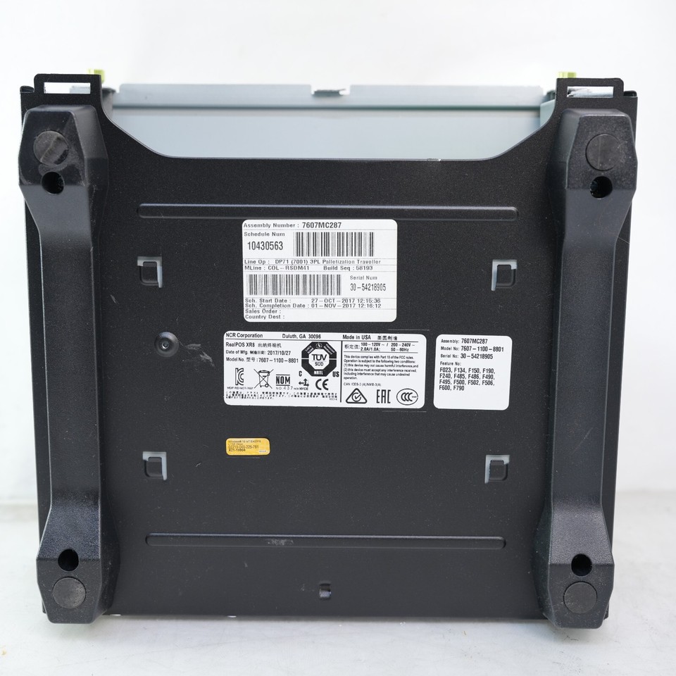 NCR REALPOS XR8 TERMINAL INTEL CELERON G3900TE 4GB RAM 120GB SSD T12 ...