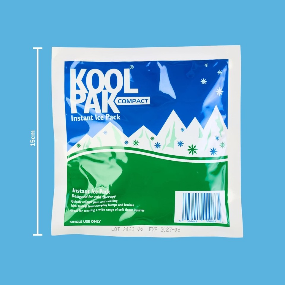 Koolpak Compact Instant Ice Packs Mini Ice Packs For Sports Injury Pain ...