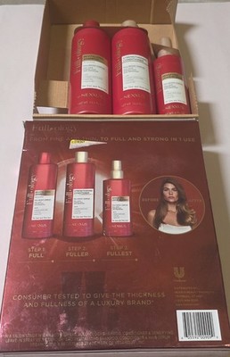 Nexxus Fullology Hair 3 Piece Regimen Set: Shampoo, Conditioner, Leave ...