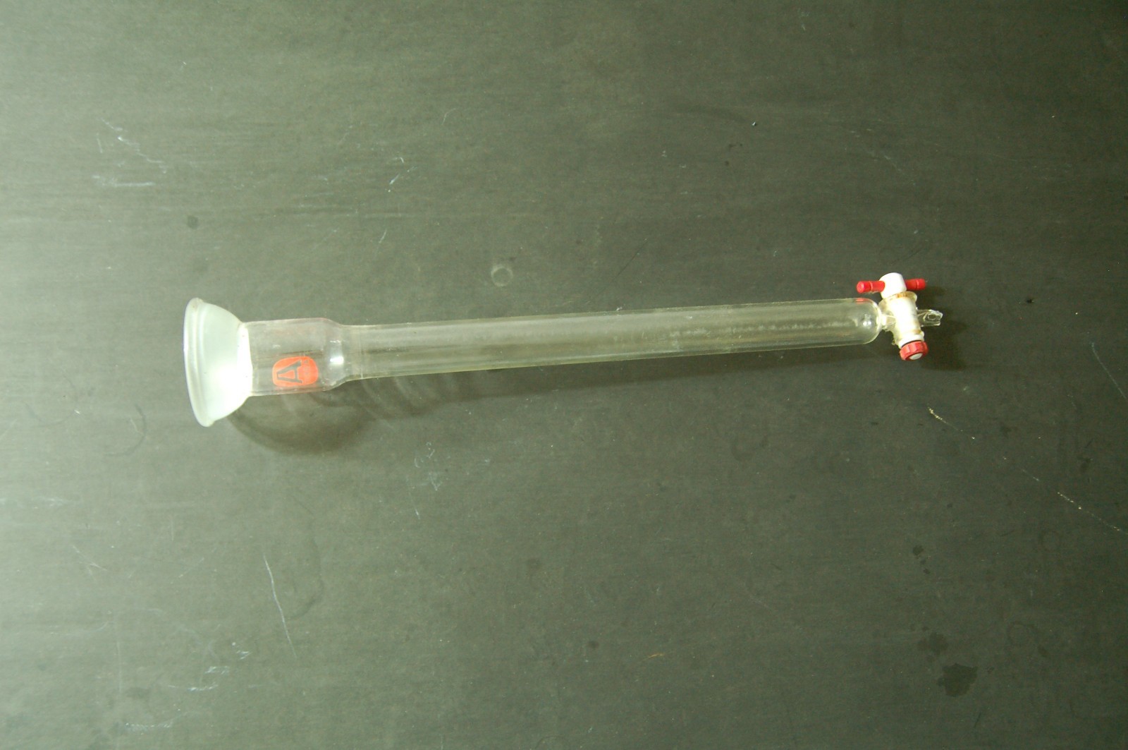 Glass chromatography column LC Aldrich 45/40 preparative 30 cm 20 mm ...