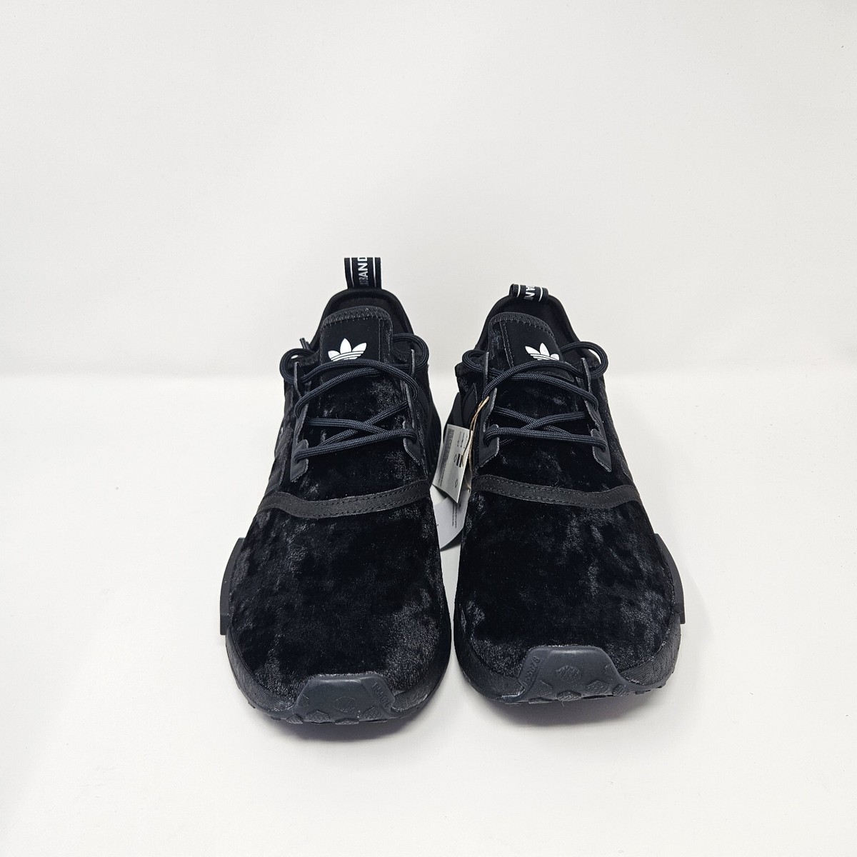 Women's Adidas NMD_R1 'Triple Black' Velvet Upper / GW5682 Women's Adidas NMD_R1 'Triple Black' Velvet Upper / GW5682
