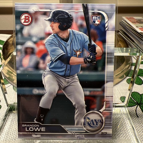 BRANDON LOWE 2019 1st BOWMAN BASE PAPER ROOKIE CARD RC MINT #98 TAMPA ...