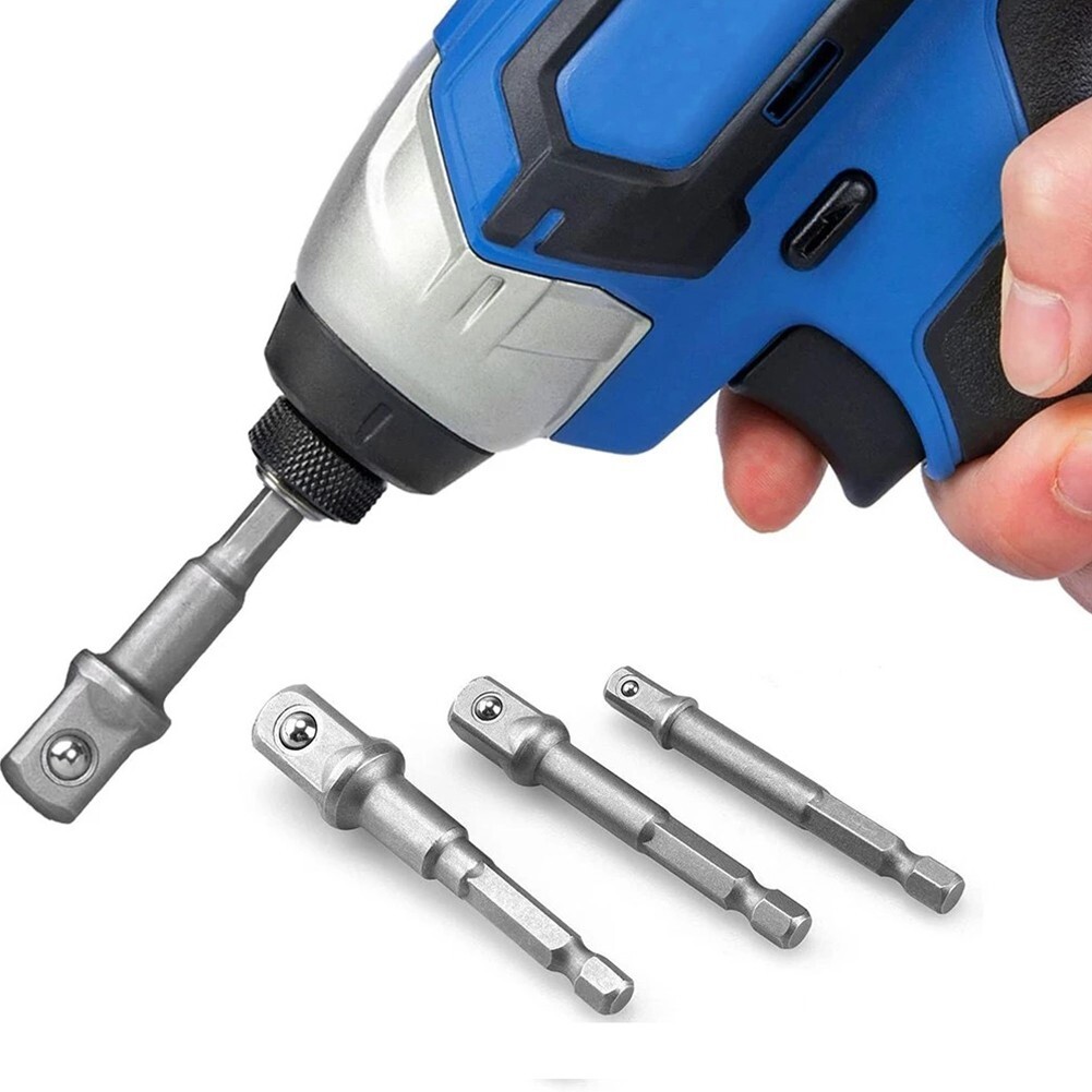 Portable Socket Adapter Bit Adapter 1/4in 2/3/8pcs Extension Bar Hex ...