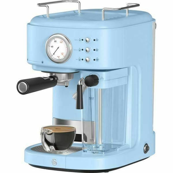 Swan SK22150BLN Retro Semi-automatic Espresso Coffee Machine - Blue for ...
