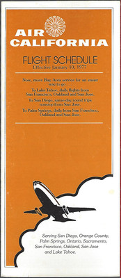 Air California system timetable 1/10/77 [6083] Buy 4+ save 50% | eBay
