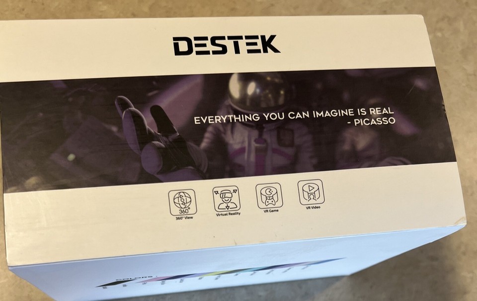 DESTEK V5 VR Headset For Phone, 110°FOV HD Anti-Blue Lenses Virtual ...