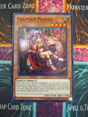 Yu-Gi-Oh! Traptrix Mantis COTD-EN030 Super Rare 1st Edition Near Mint ...