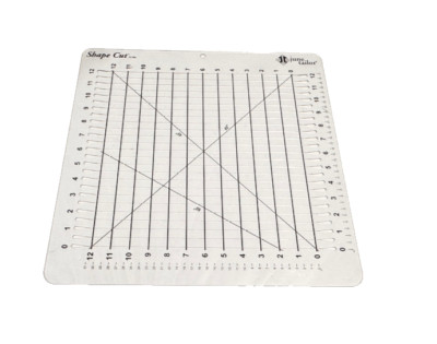 June Tailor Shape Cut Ruler JT-796 Plastic Slotted Mat Quilting Sewing ...