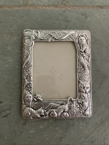 Vintage 1987 Arthur Court Cat Kitten Frame Silver Aluminum Approx 5x7 ...