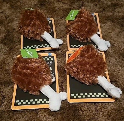 Dog Chew Toy, Lot Of 4, Fuzzy Drumstick, Squeaky, New 850048978058| eBay