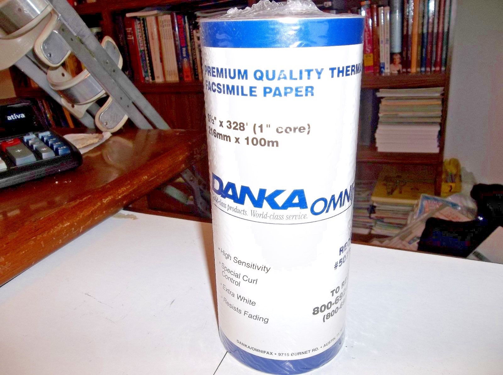 Danka Omni Fax #50778001 Thermal Facsimile paper 8 1/2" ' ( 1" core ...