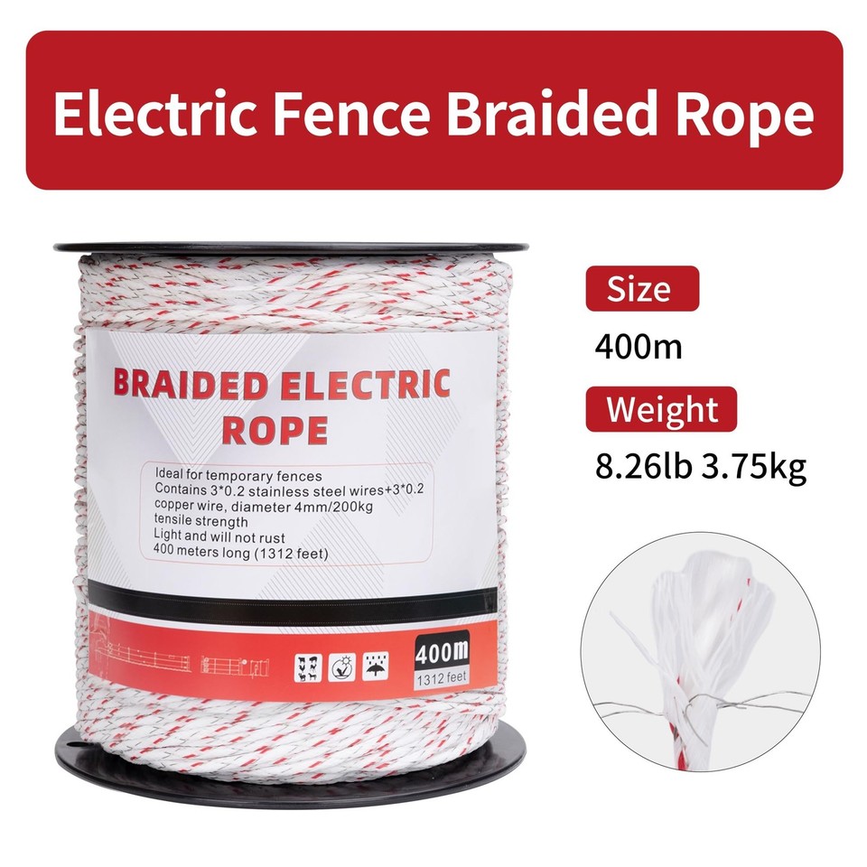 Electric Fence Turbo Wire,6 Braided Copper and stainlee Steel Providing ...