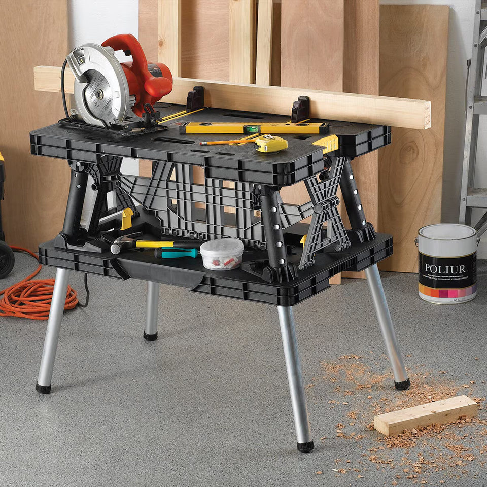 Folding Worktable with Clamps | eBay UK