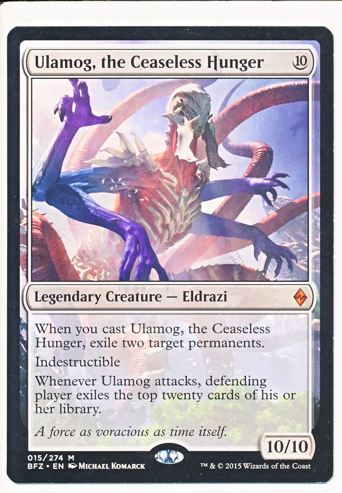 Ulamog, the Ceaseless Hunger - Battle for Zendikar Magic The Gathering ...