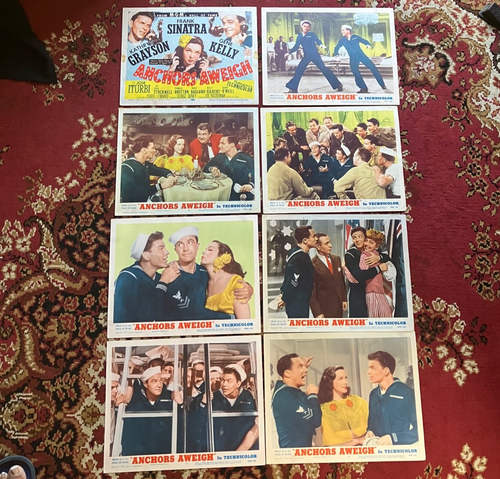GENE KELLY Anchors Aweigh LOBBY CARD SET 1955 re-issue FRANK SINATRA ...