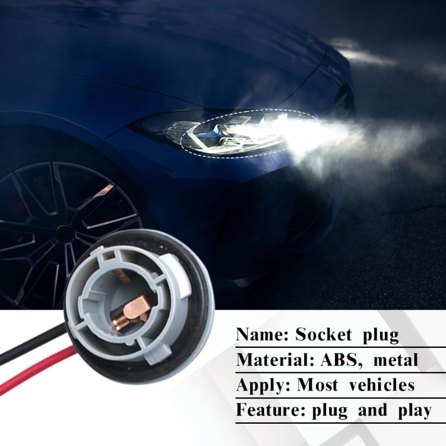 2PCS LED Bulb Socket, Pre-Wired Plugs Harnesses Connectors, Automotive ...