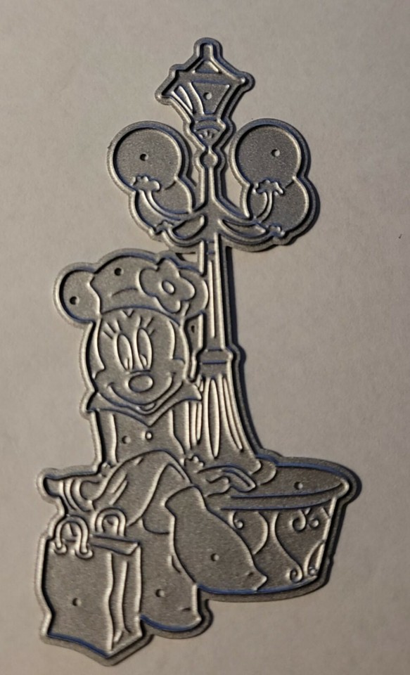 Minnie Mouse Sitting by Lamp Post Metal Cutting die Card Making ...