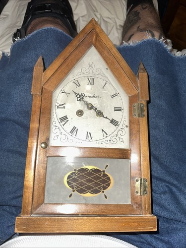 Daneker German Wood Steeple Mantle Clock No Key Not Tested for Parts Or ...