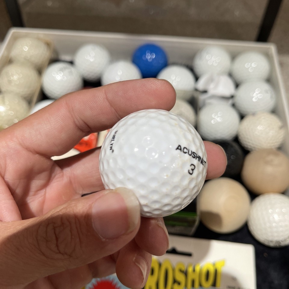 VINTAGE Golf Balls COLLECTION Lot Collectible Brands Baby Dimple Wood ...