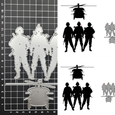 Soldiers Metal Cutting Dies Scrapbooking Paper Craft Mould Blade Punch ...