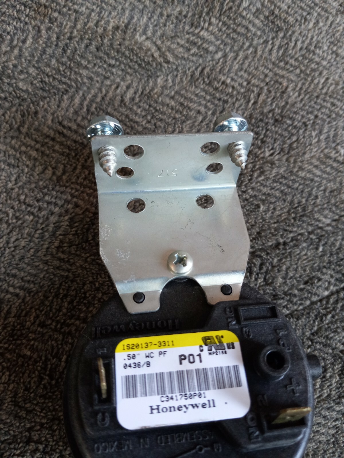 Honeywell C341750P01 Furnace Air Pressure Switch Is20137-3311 for sale ...