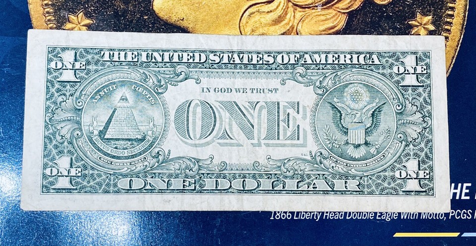 #12344445 ~ 1995 $1 Fancy SOLID Serial Numbers Ladder Binary Note Lucky ...