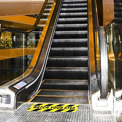 2 Pack 6x24 Inch Watch Your Step Floor Warning Stickers Anti Slip ...