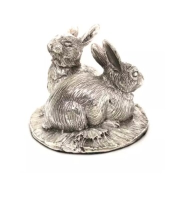 Sterling Silver PAIR RABBITS - FULLY HALLMARKED | eBay UK