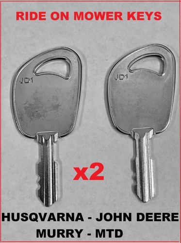 2x RIDE ON MOWER KEY FITS SELECTED HUSQVARNA JOHN DEERE MTD MURRAY ...