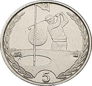 Isle of Man Golfer 5p coin - Circulated | eBay