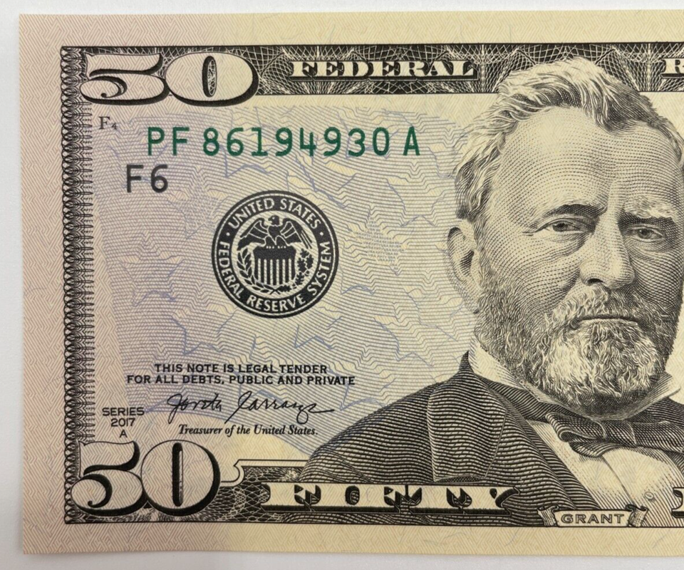 NEW Uncirculated $50 FIFTY Dollar Bill Series 2017A ONE NOTE | eBay