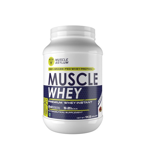 Muscle Asylum Premium Whey Protein | 1kg, 25 Servings | Kesar Pista ...