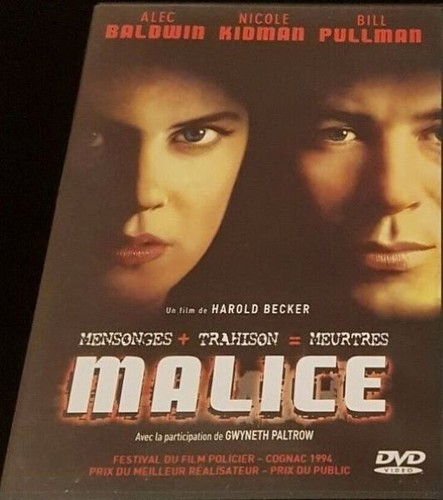 DVD - Malice - Film de Harold Becker avec Nicole Kidman et Alec Baldwin de 1993. | eBay
