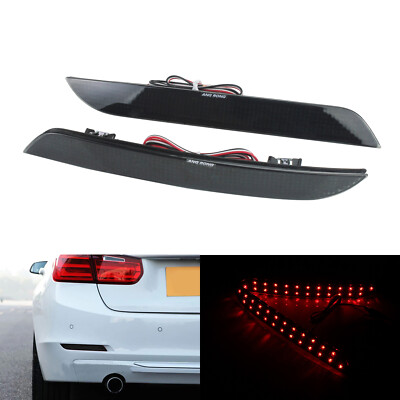 Red LED Rear Bumper Reflector Tail Brake Light Lamp Fit BMW 5-series ...