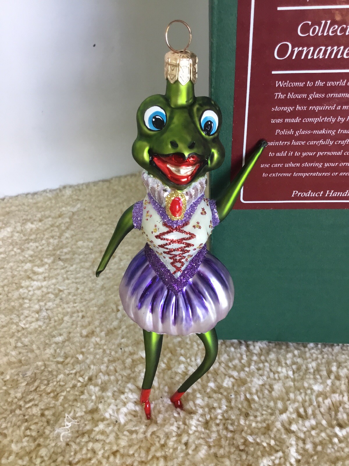 "Mrs. Happy Hopper" 6.5" SLAVIC TREASURES 147-E-FB HandBlown ornament ...