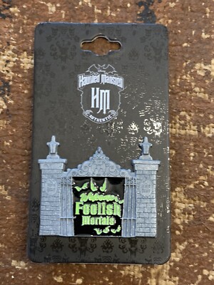 Disney Haunted Mansion Pin Welcome Foolish Mortals Front Gate Pin New ...