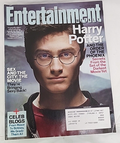 Entertainment Weekly Magazine July 20, 2007 Daniel Radcliffe-Harry ...