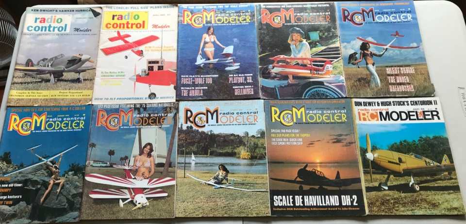 Lot of 34x R/C Radio Control RC Modeler Magazine 1963-1986 Model Planes ...