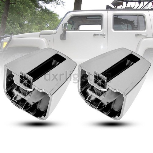 2PC Front or Rear Outer Door Handle End Cap Cover Chrome For Hummer H3 ...