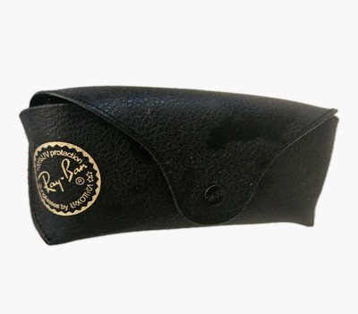 Ray Ban leather Sunglass case only Black Defect Logo | eBay