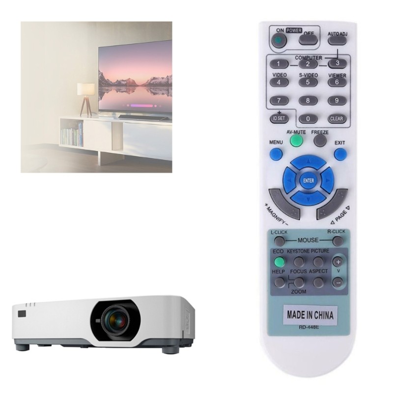 Small Replaced Remote for NEC Projector RD-448E V260X+ Projector ...