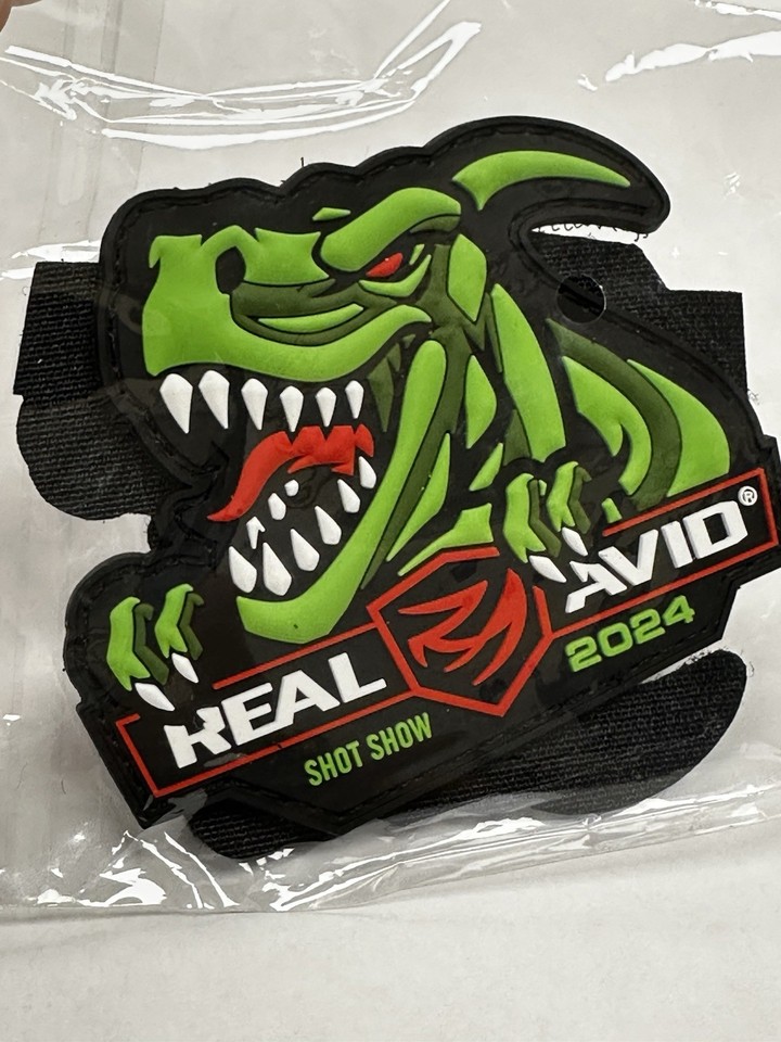 SHOT Show 2024 REAL AVID Dinosaur (Green) PVC Morale Patch, Hook & Loop ...