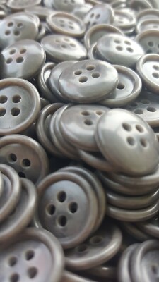 Grey Buttons, 4 Hole Sewing/Crafts Buttons 15mm - 24 Pieces (56) | eBay