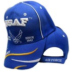US Air Force Wings Defending Freedom Royal Blue Embroidered Cap Hat ...