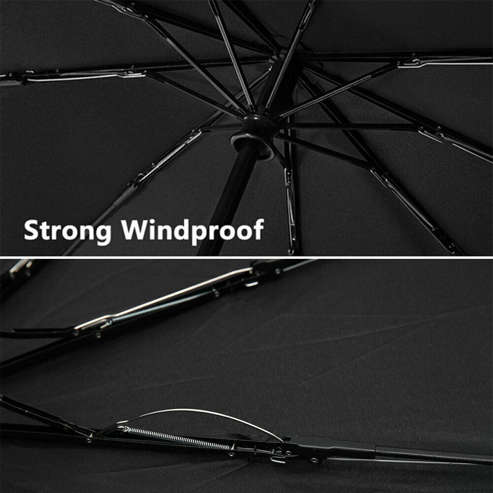 Unisex Stormproof Automatic Umbrella Folding Windproof Strong Hard Case ...