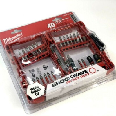 Milwaukee Shockwave Impact Driver Bit Set 40 Piece NEW 48-32-4022 Brand ...