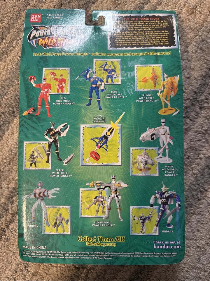 Power Ranger Wild Force Yellow Ranger Vintage 2002 Action Figure NEW ...