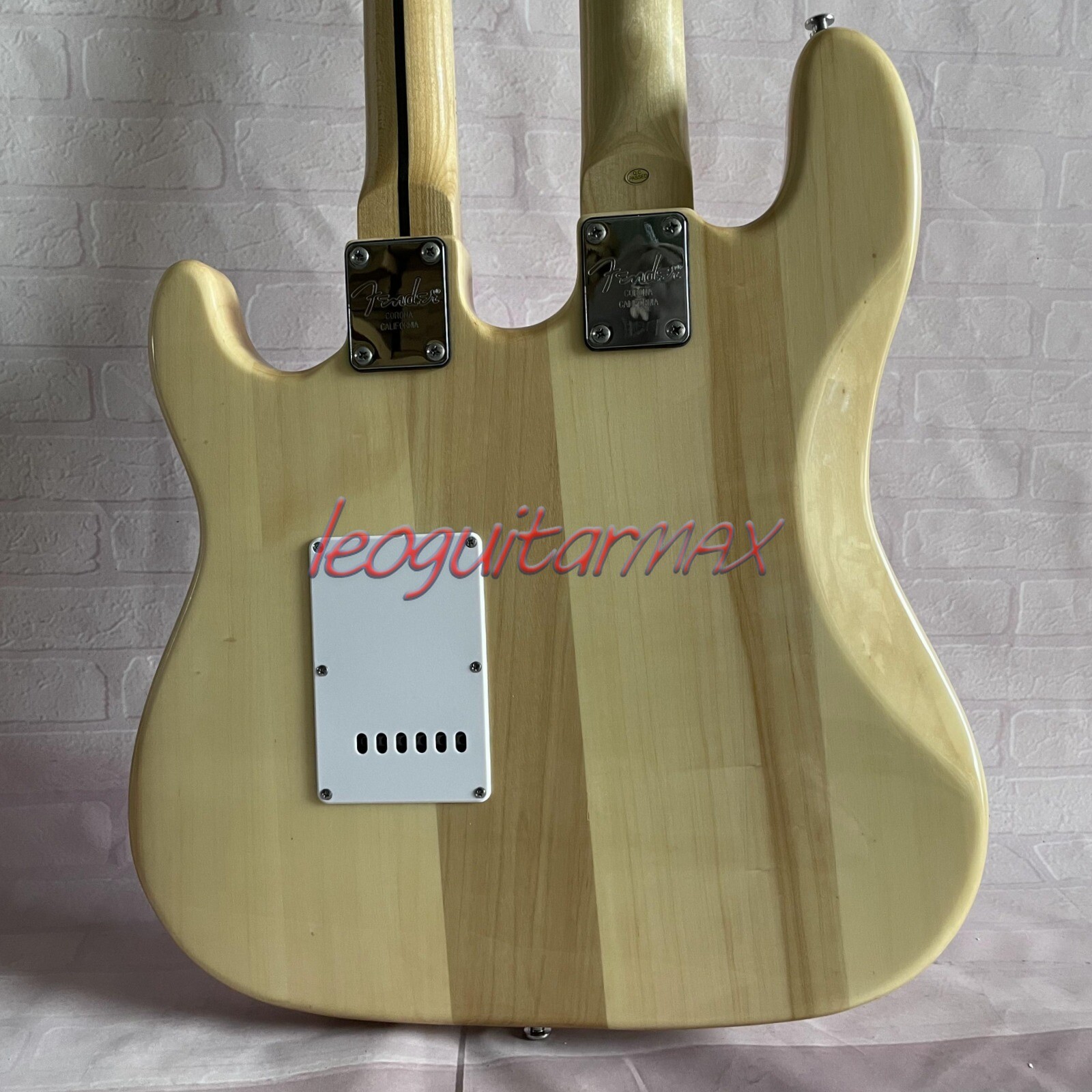 Custom ST Double Neck Electric Guitar&Bass Solid Body 4/6 Strings Fixed ...